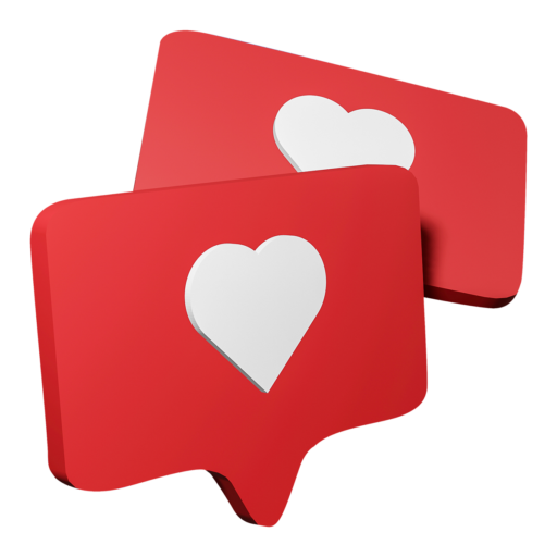 3D иконка «лайк» Instagram без фона в png (пнг)